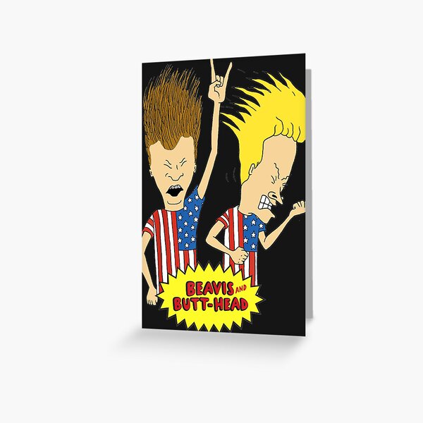 "Beavis and Butthead Rock Out Us Flag Beavis and Butt-head E" Greeting ...