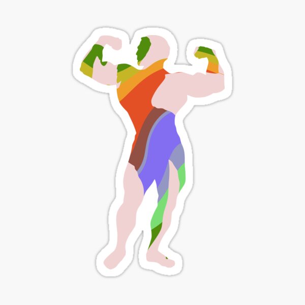 "Weightlifter and Bodybuilder Muscles Guy" Sticker for Sale by ...