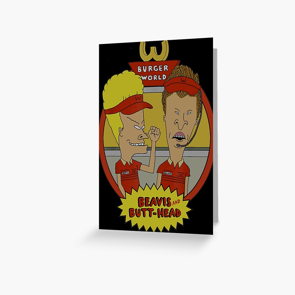 "Beavis and Butthead Work Sucks Burger World Circle Frame Poster Beavis ...