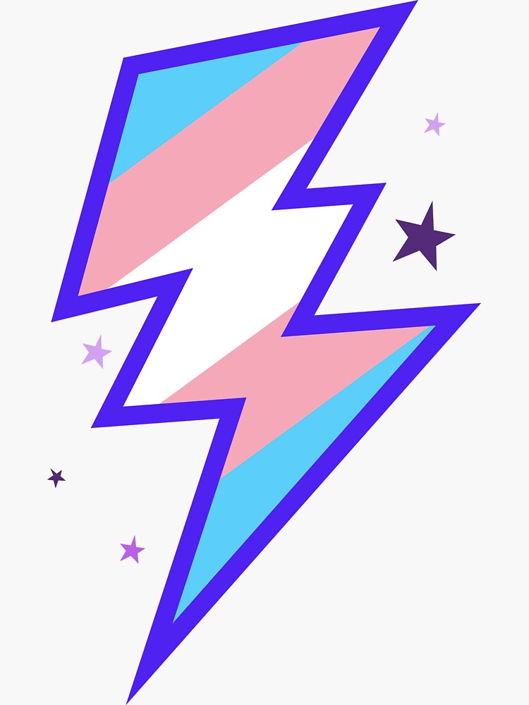 "Trans Pride Flag Lightning" Sticker for Sale by milti | Redbubble