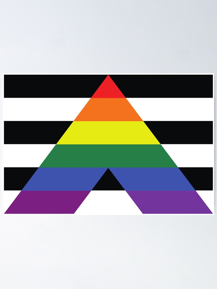 "Straight Ally - Pride Flag" Poster for Sale by FlagsWorld | Redbubble