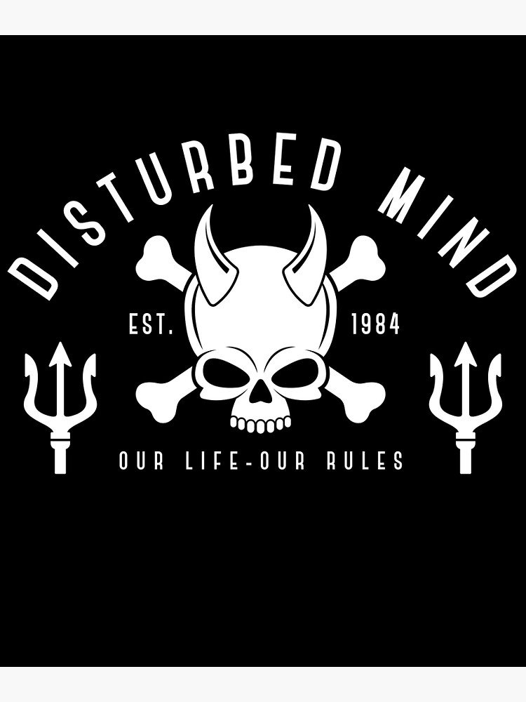 Póster «Cráneo con cuernos, mente perturbada, nuestra vida nuestras ...