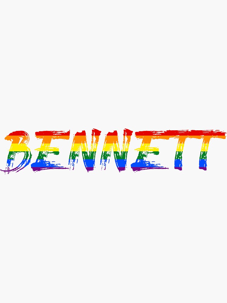 "Men rainbow name gay Bennett" Sticker for Sale by LoveIsColorful ...