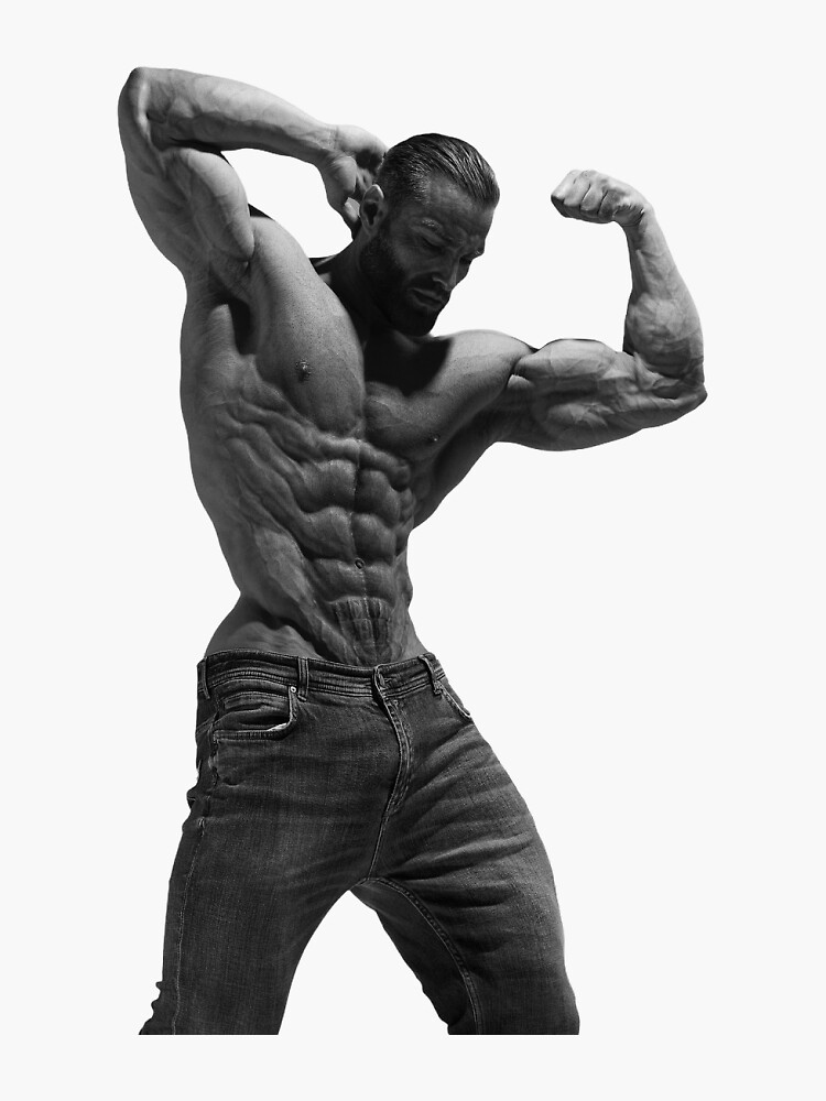 "Giga chad Sticker- Six pack" Sticker for Sale by ClothesShopN1 | Redbubble