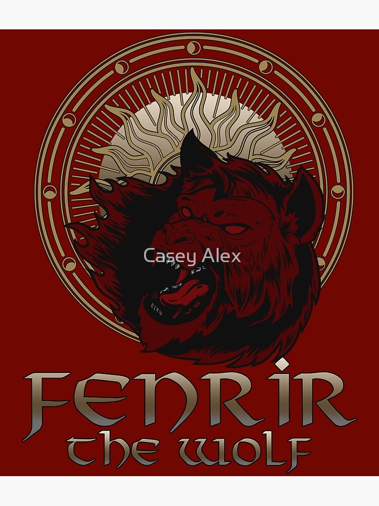 "Viking T-shirt-The Wolf Fenrir- Fenrir Norse Mythology " Poster for ...