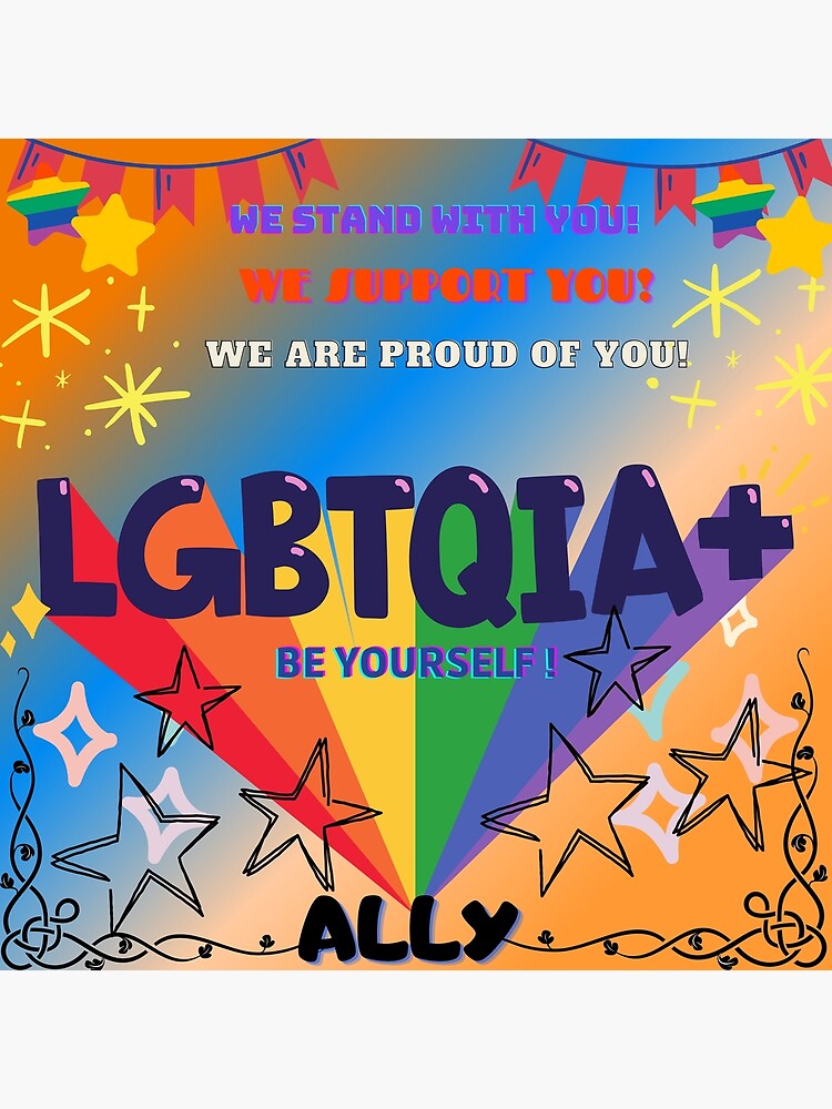 "LGBTQIA+ ally DESIGN ON POINT " Poster for Sale by DesignOnPoint ...