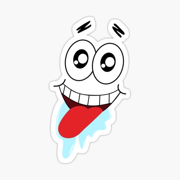 "Drolling Hungry Patrick Star from Spongebob Squarepants" Sticker for ...