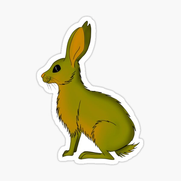 "hare" Sticker for Sale by lenamur | Redbubble