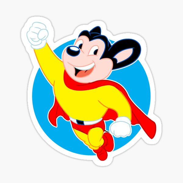 Pegatina «Héroe ratón poderoso» de MagalyGentry | Redbubble
