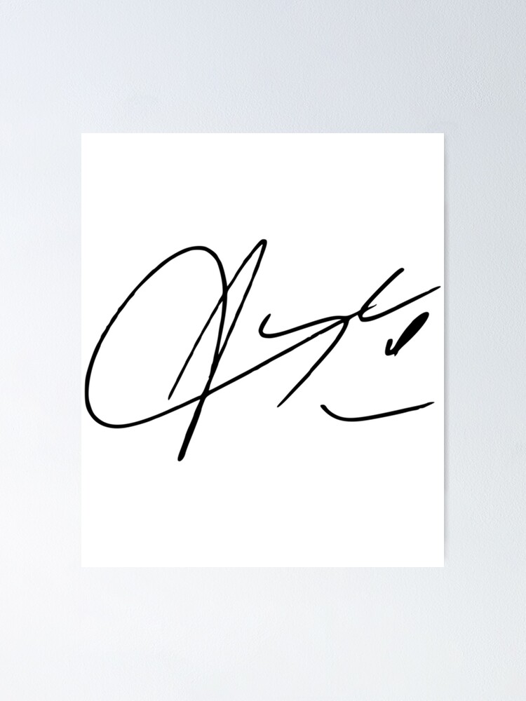 "Aaliyah Signature " Poster for Sale by BenjaminHandick | Redbubble
