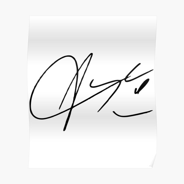 "Aaliyah Signature " Poster for Sale by BenjaminHandick | Redbubble