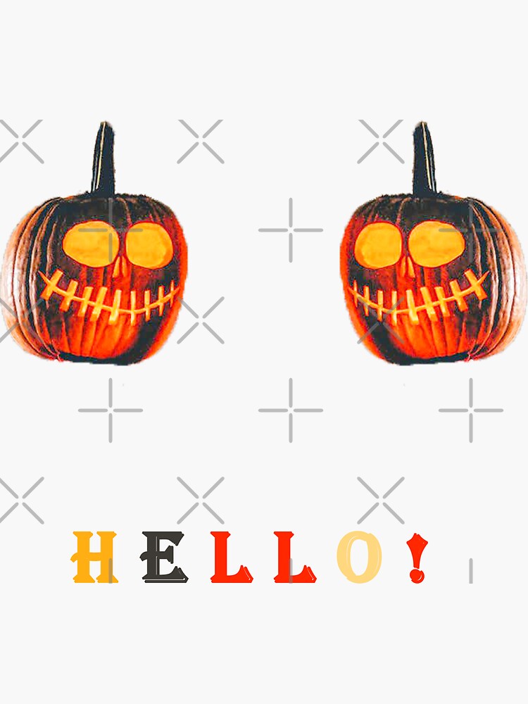 "Scary hello" Sticker for Sale by TheBigSim | Redbubble