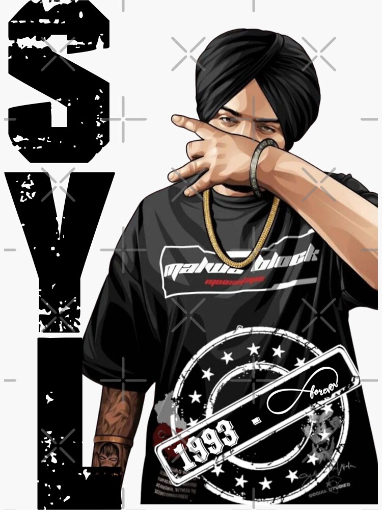 "SYL sidhu moose wala" Sticker by vpaints | Redbubble