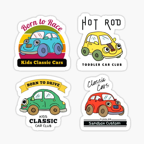 "Born To Drive Kids Classic Car Club" Sticker for Sale by ...