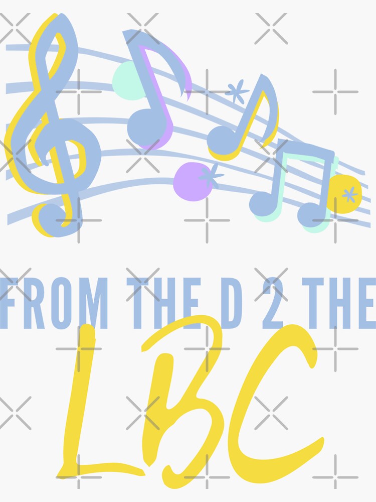 "From The D 2 The LBC" Sticker for Sale by Pixelish | Redbubble
