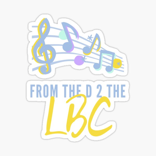 "From The D 2 The LBC" Sticker for Sale by Pixelish | Redbubble