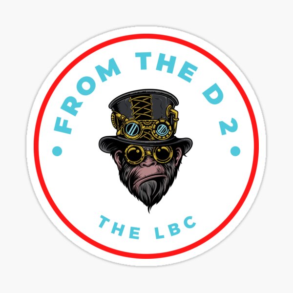 "From The D 2 The LBC" Sticker for Sale by Pixelish | Redbubble