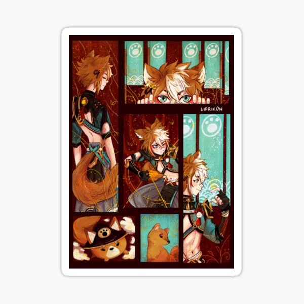 "genshin impact gorou" Sticker for Sale by Liprikon | Redbubble