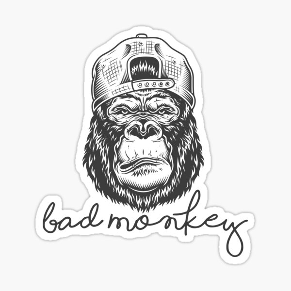 "BAD MONKEY" Sticker for Sale by CESARSARDA | Redbubble