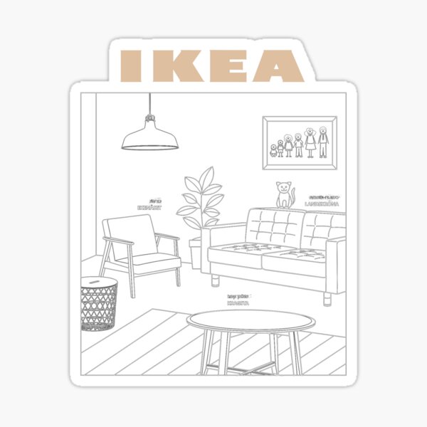 "IKEA! Aesthetic" Sticker for Sale by KAKULATION | Redbubble