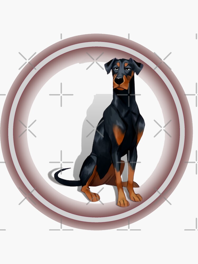 "cute guard dog" Sticker for Sale by HdanRDesign | Redbubble