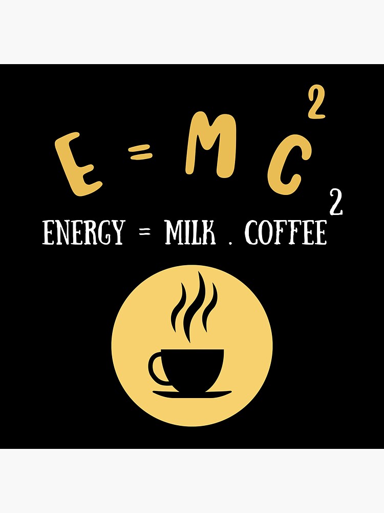 "EMC2 Energy Milk Coffee The Best Teacher Design" Sticker for Sale by ...