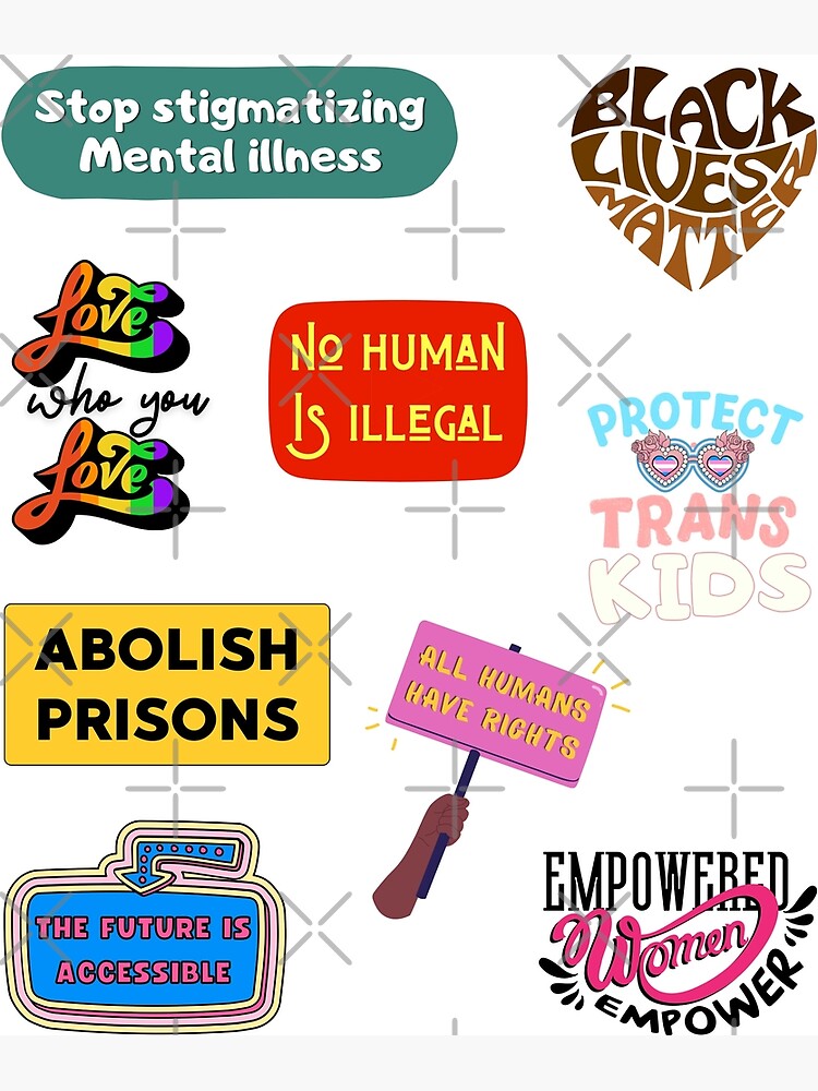 "Human Rights Sticker Pack" Poster for Sale by SkiniB | Redbubble