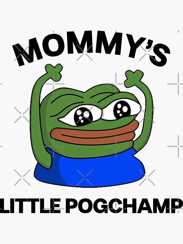 "MOMMYs LITTLE POGCHAMP." Sticker for Sale by mjtcrp | Redbubble