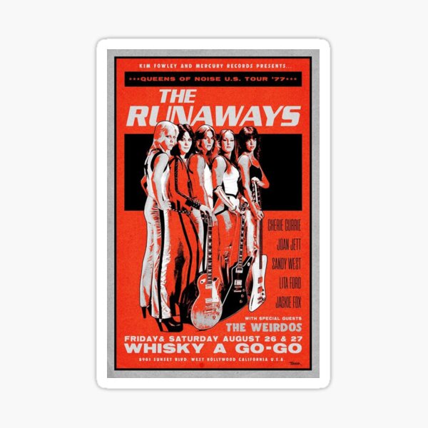 "The Runaways Concert" Sticker for Sale by richardcomr | Redbubble