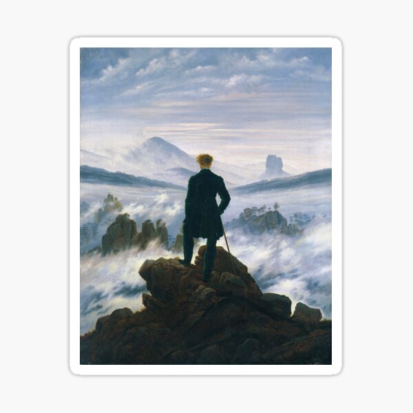 "Wanderer above the Sea of Fog (HQ)" Sticker for Sale by TigerLab ...