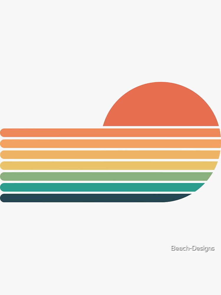 "Summer Preppy Beach Sunset " Sticker for Sale by Beach-Designs | Redbubble