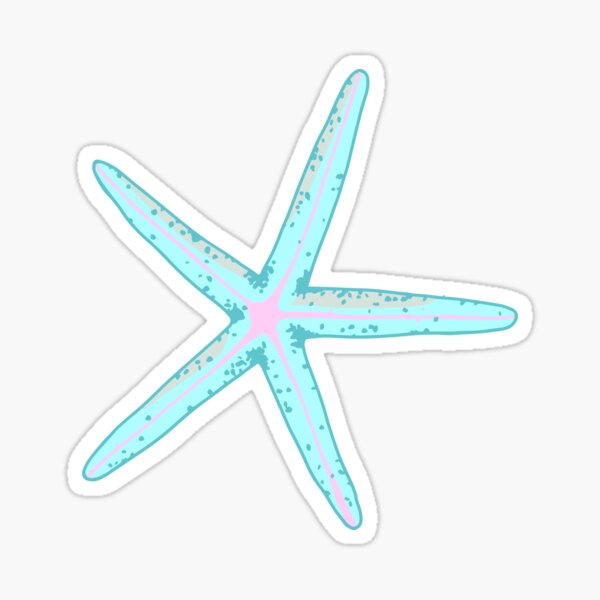 "Blue Preppy Starfish" Sticker for Sale by Beach-Designs | Redbubble