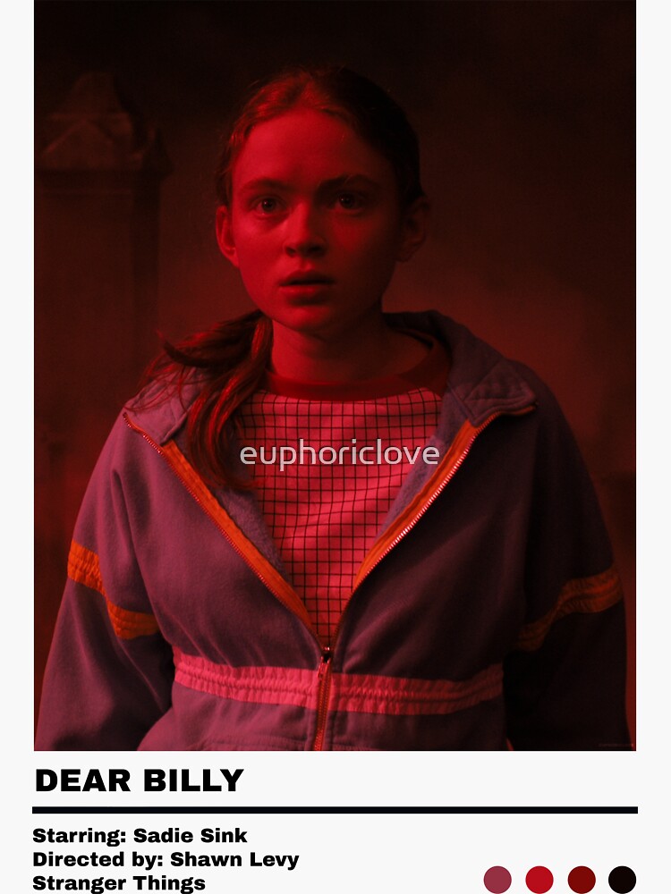 "DEAR BILLY Minimalist Poster #2 " Sticker for Sale by euphoriclove ...