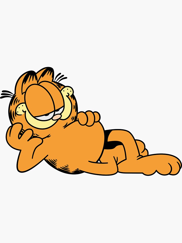 "80s inspired chill garfield" Sticker for Sale by magpiecreations ...