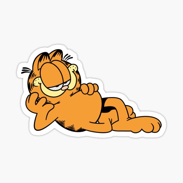 "80s inspired chill garfield" Sticker for Sale by magpiecreations ...