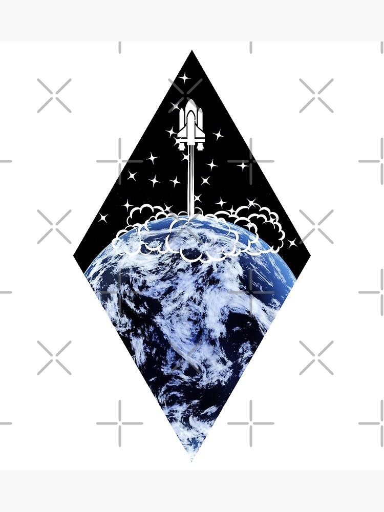 "Cool earth with space shuttle and flag" Art Print for Sale by Mirksaz ...