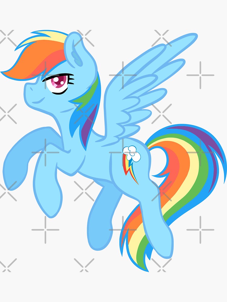 "rainbow dash" Sticker for Sale by EdgyAnimator | Redbubble
