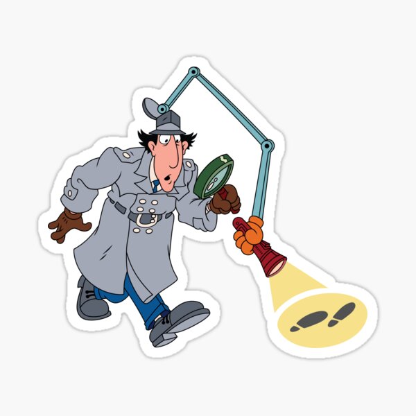 "80s inspired inspector gadget" Sticker for Sale by magpiecreations ...