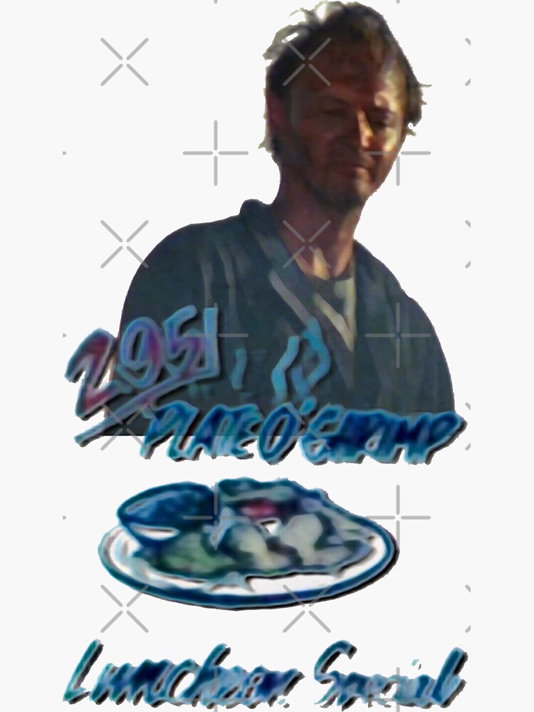 "REPO MAN - Plate O' Shrimp" Sticker for Sale by SynthOverlord | Redbubble