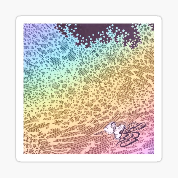 "Beautiful Rainbow Wave Colorful Modernized Vintage Art " Sticker for ...