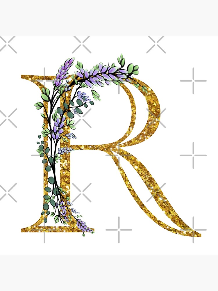 Póster «El Alfabeto | La letra “R” | romántica ilustración floral de ...