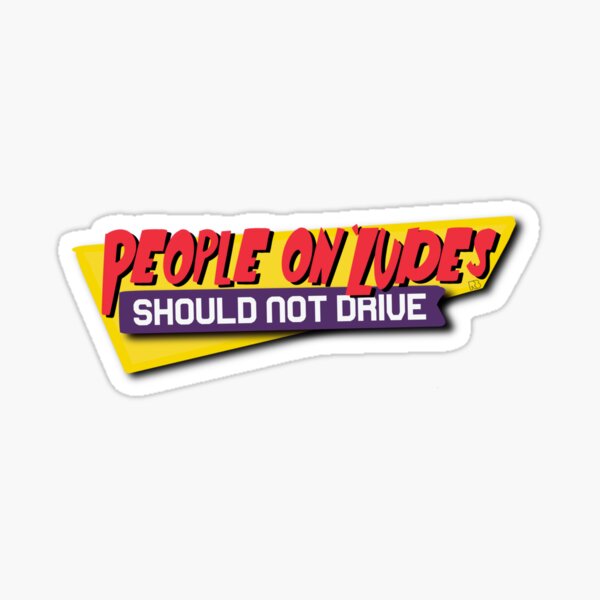 "People on 'Ludes" Sticker for Sale by RooBooCo | Redbubble