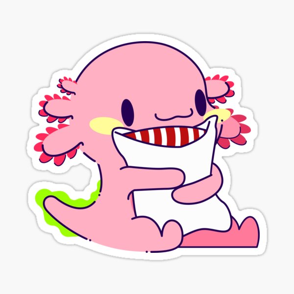 "Cute & Funny Axolotl " Sticker for Sale by GraphyStore | Redbubble