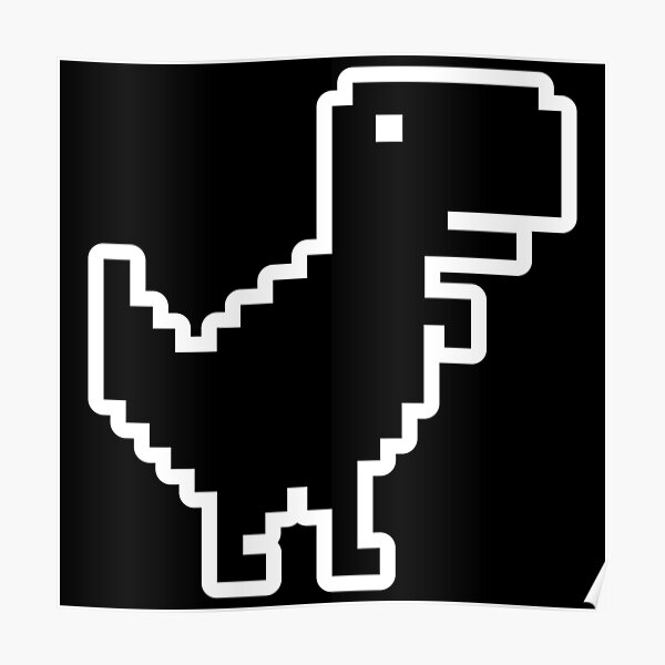 "8bit Dino Sticker" Poster for Sale by rp-pro | Redbubble