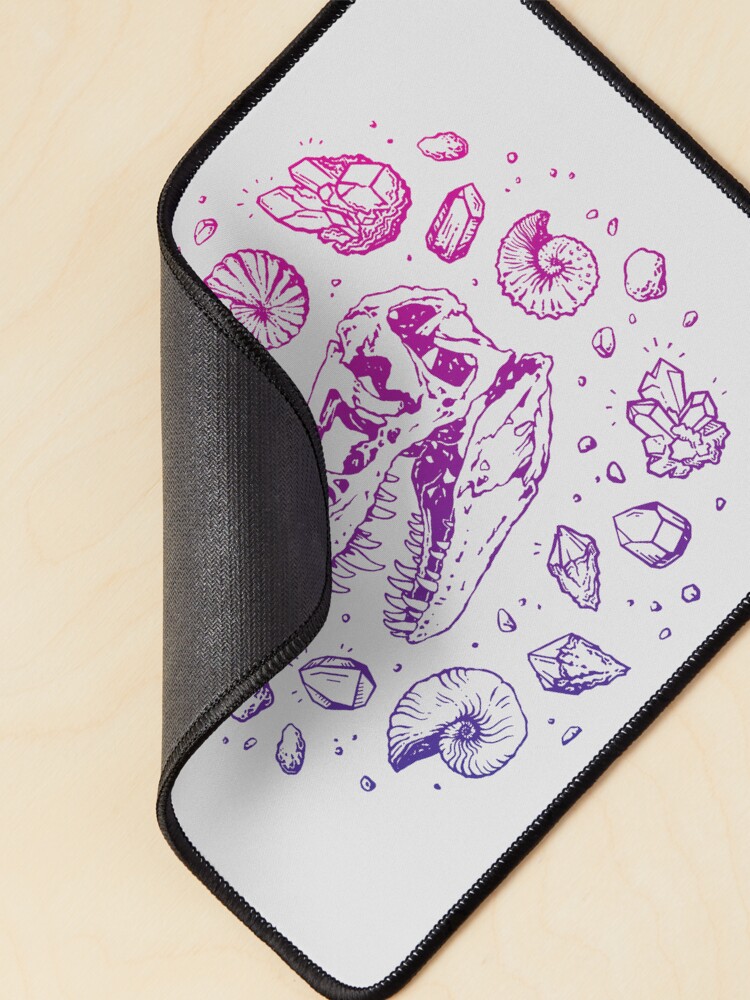 "Geo-rex Vortex | Magenta & Purple Ombré | Dinosaur Fossil Art" Mouse ...