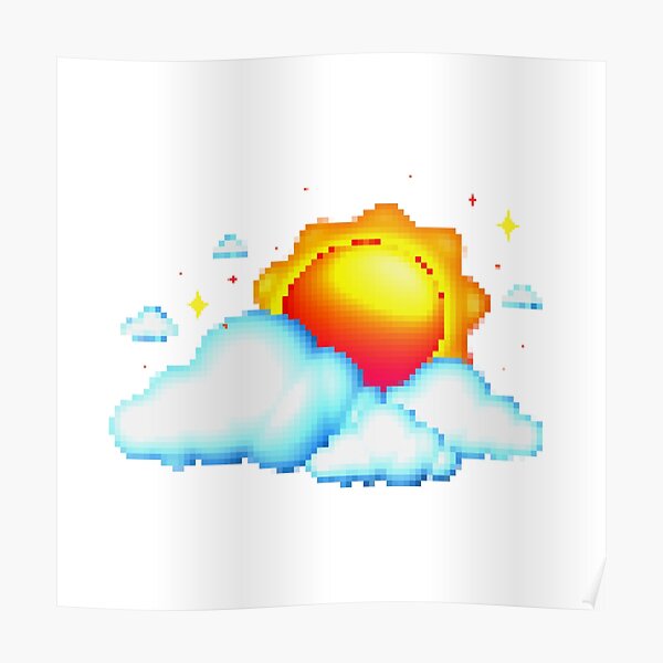 "Cute Sunshine Pixel Art Collection #04" Poster for Sale by Cute8bit ...