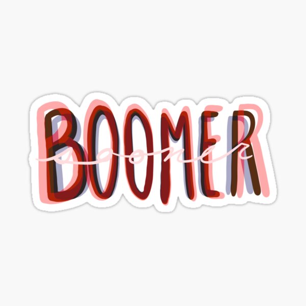 "Boomer" Sticker for Sale by ajwillis | Redbubble