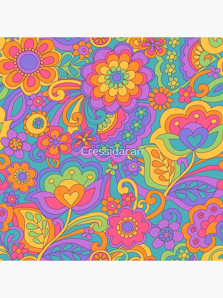 "30 Flower Power rainbow" Poster for Sale by Cressida Carr | Redbubble