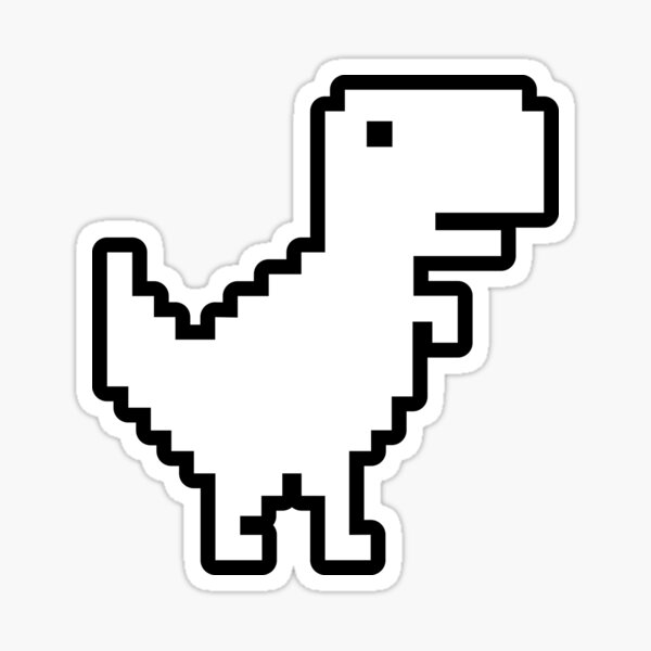 "8bit Dino Sticker" Sticker for Sale by rp-pro | Redbubble