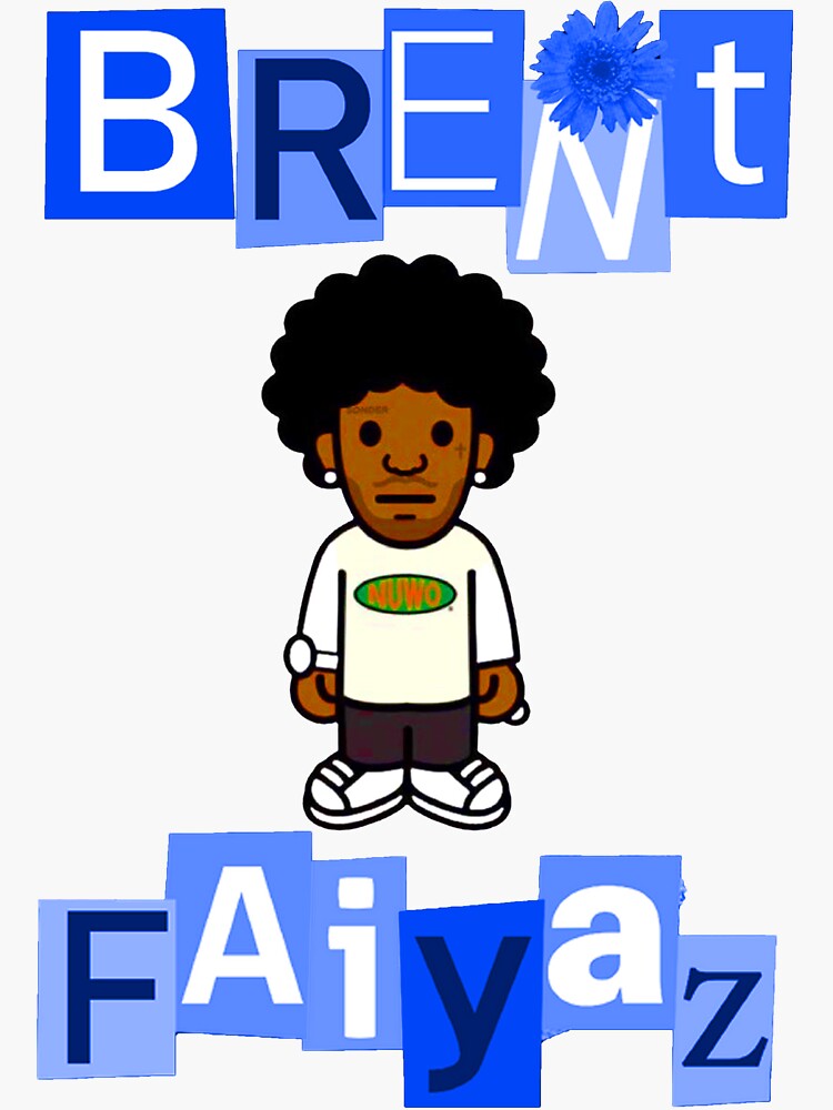 "Brent faiyaz" Sticker for Sale by Hamtage | Redbubble